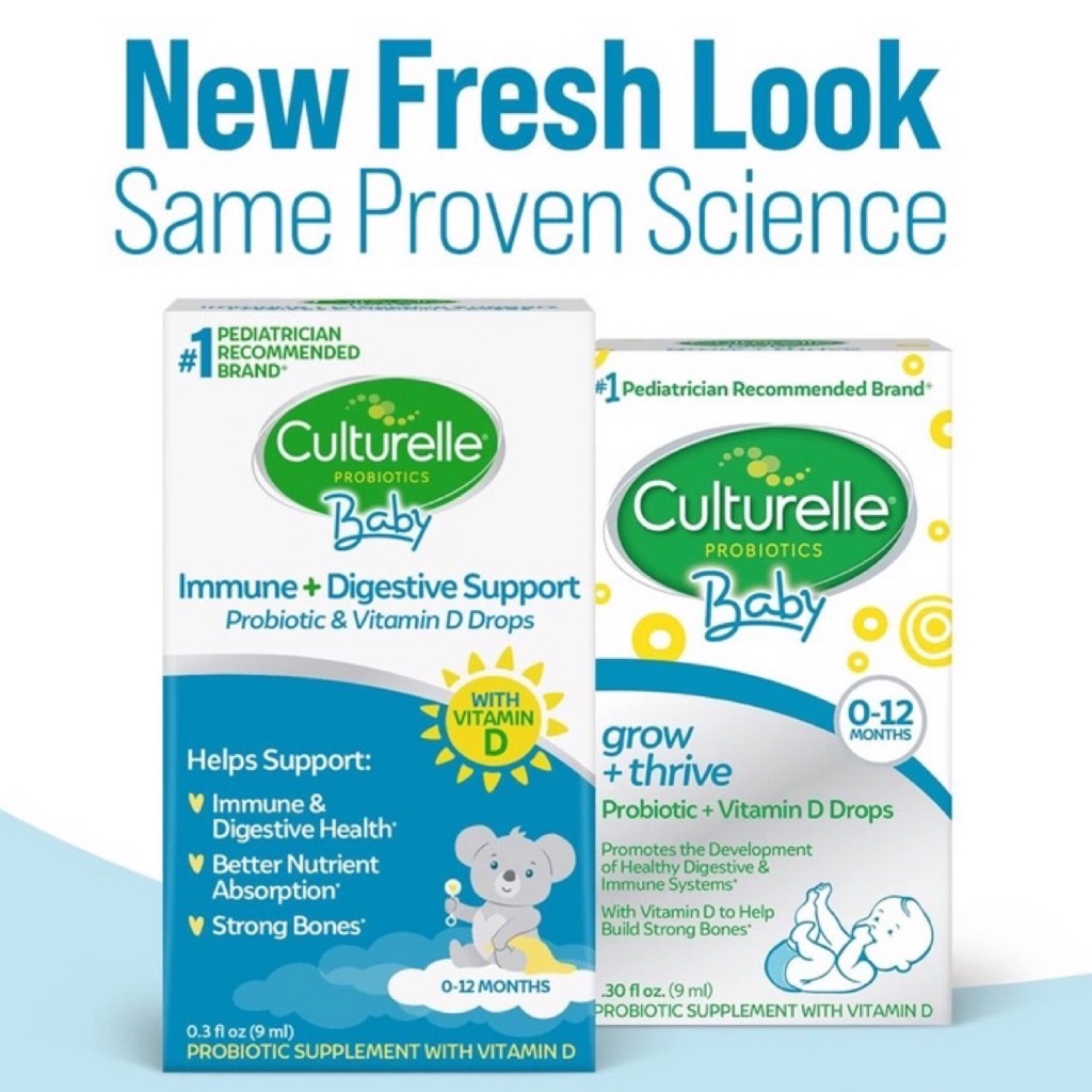 (exp:03/25) Culturelle Baby Grow + Thrive Probiotics + Vitamin D Drops ...