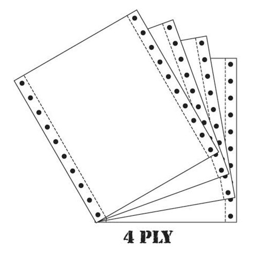 9.5" x 11" 4 Ply NCR Paper Computer Form (all white) | Shopee Singapore