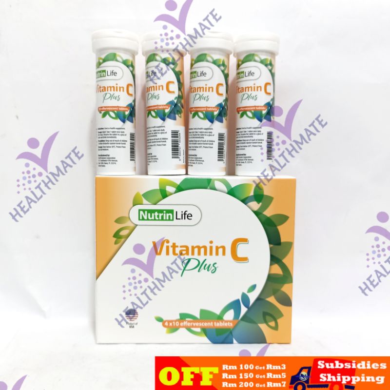 NUTRINLIFE Vitamin C Plus (4X10'S Effervescent tablets) | Shopee Singapore