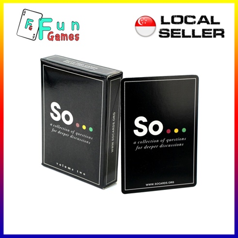 [SG STOCK] So Cards Game - Questions for Deeper Discussions for all ...