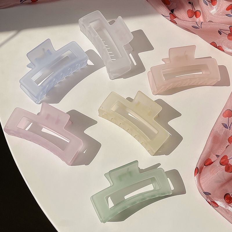 Korean Version Transparent Matte Texture Grip Clip for Girls Simple ...