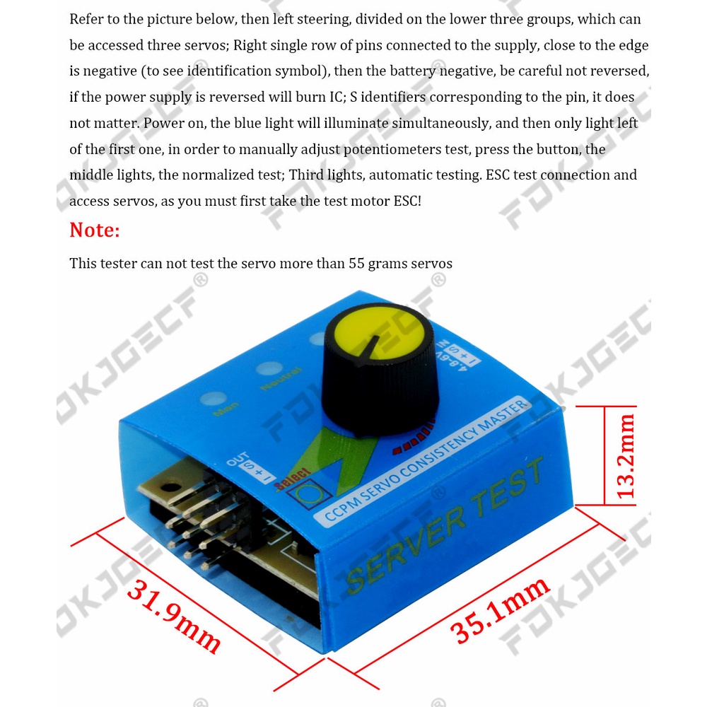 Multi Servo Tester 3CH ECS Consistency Speed Controler Power Channels ...