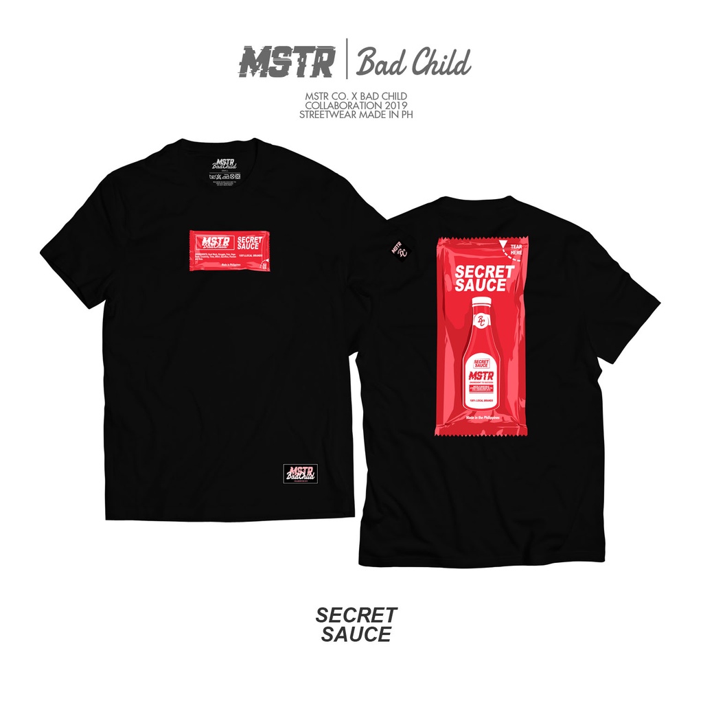 MSTR CO. X BADCHILD - SECRET SAUCE Men T-Shirt (Black) | Shopee Singapore