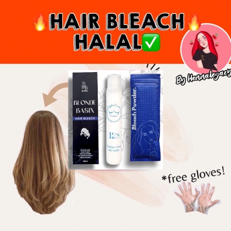 [NEW LOOK ]HAIR BLEACH PELUNTUR RAMBUT BLONDEBASIX HALAL HAIR DYE HALAL ...