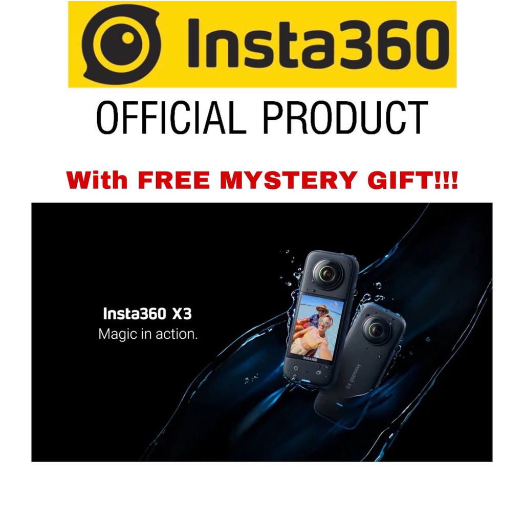 Insta360 X3 : 360 Camera Standalone / Get Set Kit / Motorcycle Kit ...