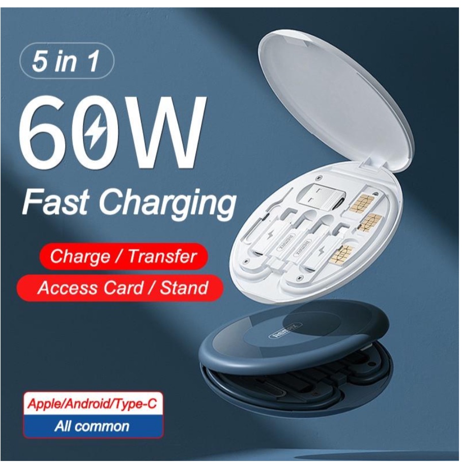 [SG seller]5 in 1 Portable Fast 60w Charging Cable Holder Mobile Phone ...