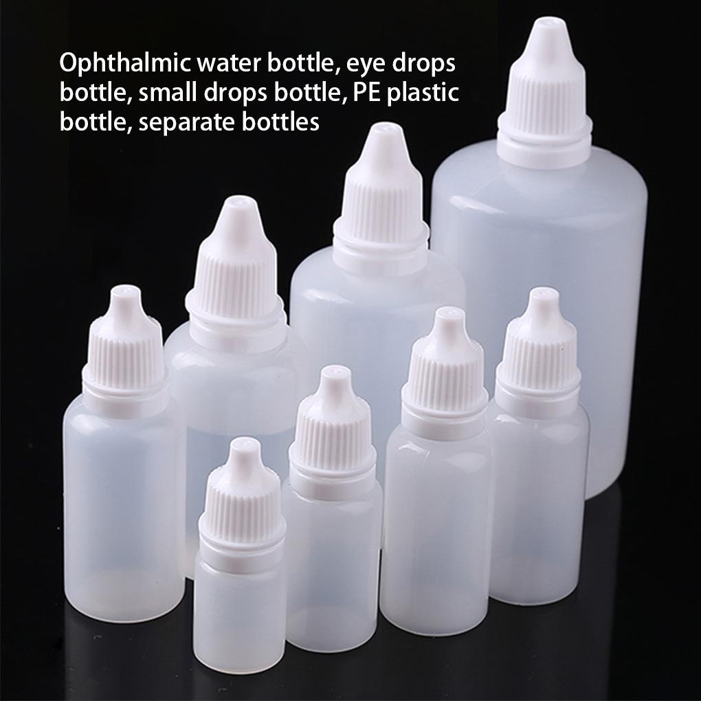 Pack of 50 Eye Drop Bottles 10ml Empty Plastic Travel Portable ...