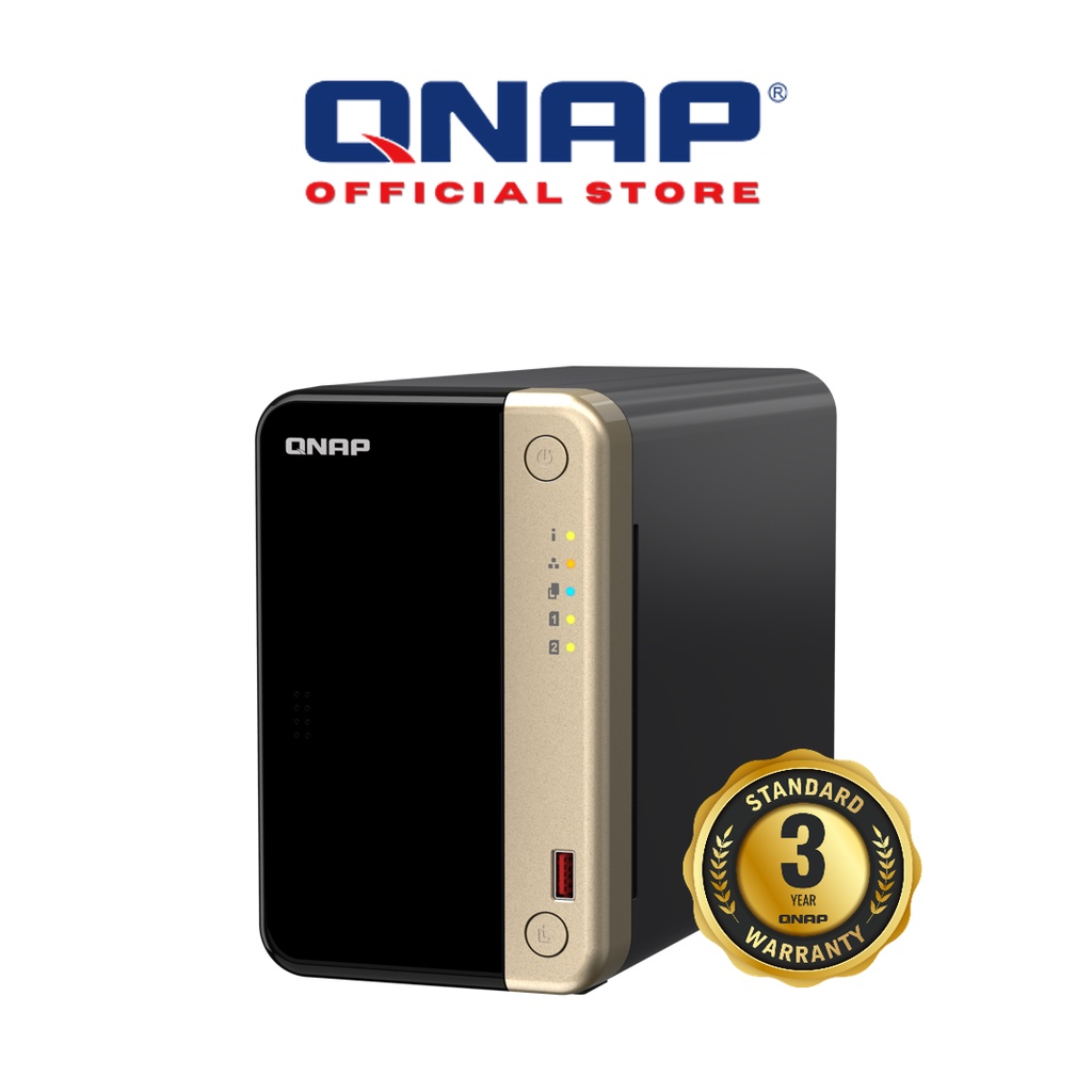 QNAP TS-264-8G 2-bay NAS with Intel Celeron, 8GB RAM & 2 x M.2 Slot. 3 ...