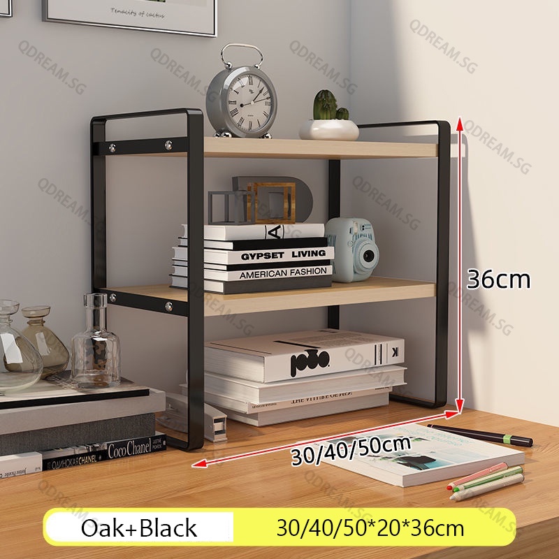 YOULITE Book Shelf Shelving Simple Desk Laptop Stand Bookshelf ...