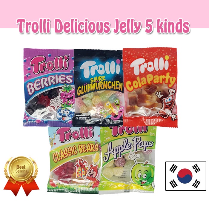 Trolli Delicious Jelly 5 Kinds 20g / Shipping from Korea / World's most ...