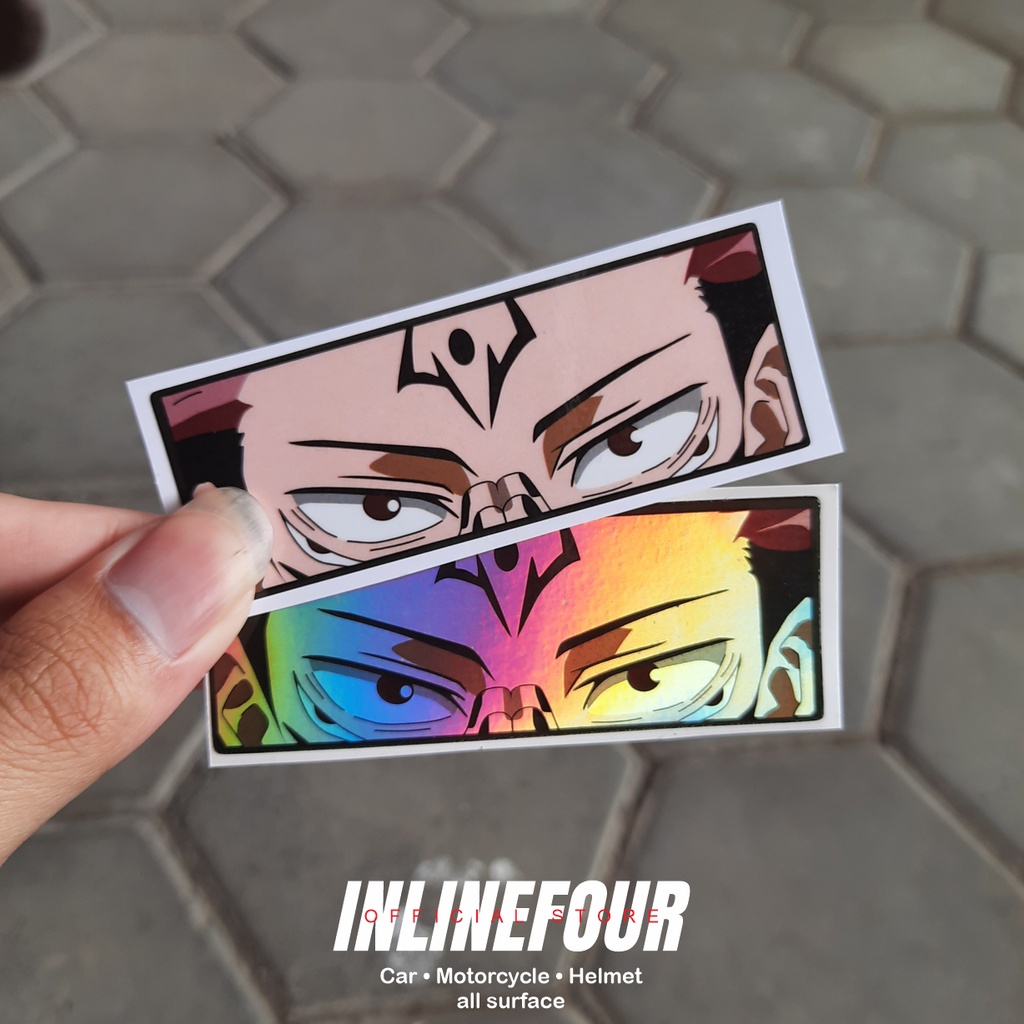Anime Slap Sticker - Sukuna Japanese Hologram Sticker - Jujutsu Kaisen ...