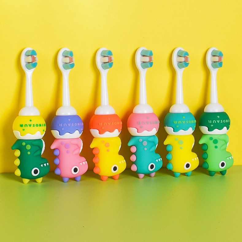 1-10 Year Old Children's Dinosaur Toothbrush Baby Teeth Care Fine Soft ...