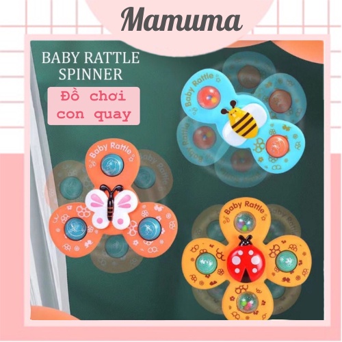 SPINNER Toy set of 3 fun wall-mounted spinners, pinwheels attached to ...