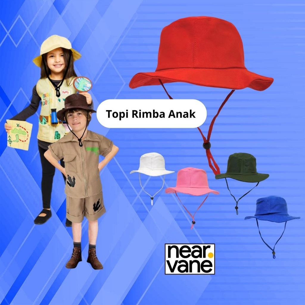 Jungle Hat Strap Safari Adventure Bucket Hat for Boys and Girls Cute Ages 1 2 3 4 5 6 7 8 9 10 ...
