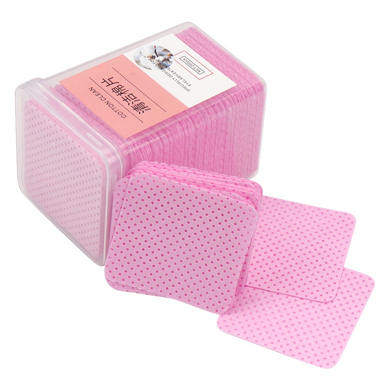 200pcs Lint-Free Nail Polish Remover Cotton Wipes UV Gel Tips Remover ...