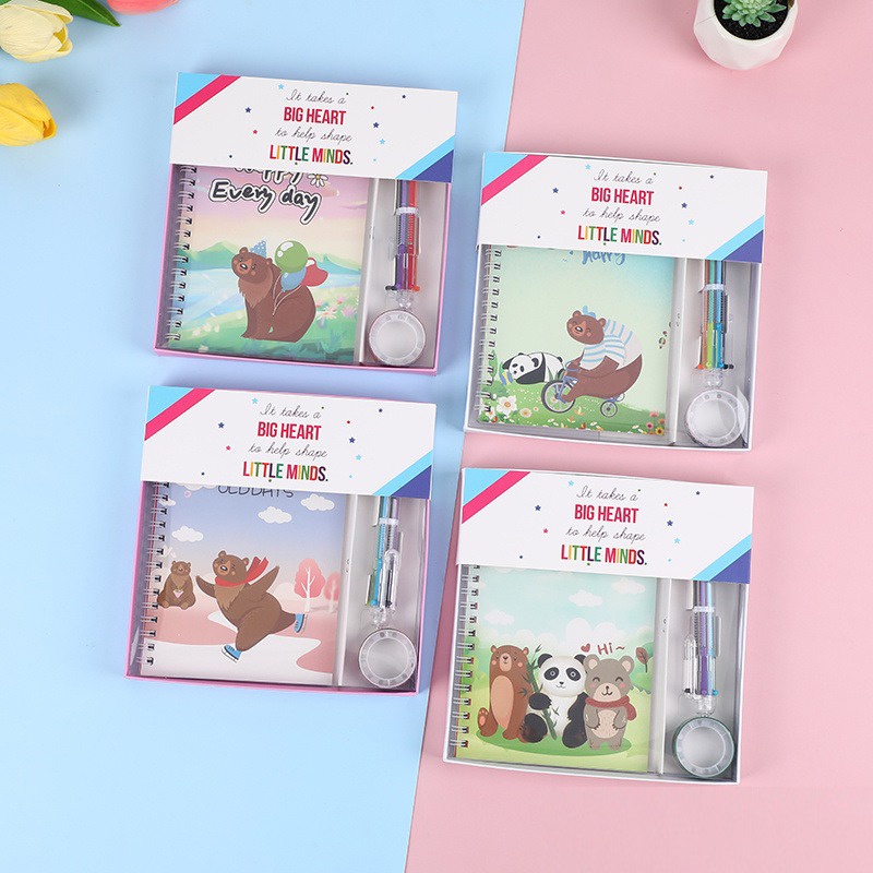Notebook Gift Set with Pen & Tape Cute Notebook Notepad Kids Goodie Bag ...