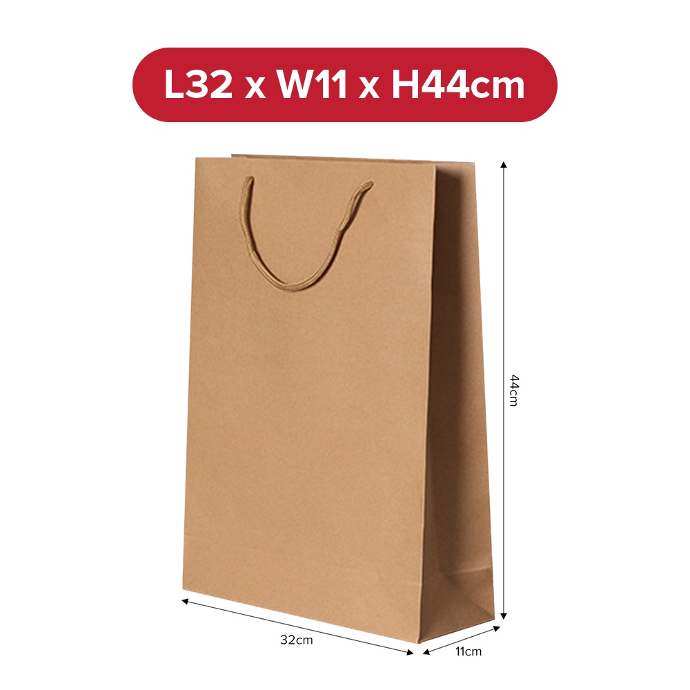 (ONES) KRAFT Paper Bag - Gift Bag / Packing Bag / 5 Sizes / Brown Paper ...