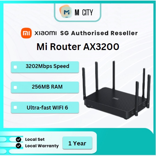 [Xiaomi] Mi Router Ax3200 | Wi-Fi 6 | Support 4X4 Mu-Mimo | 1 Year ...