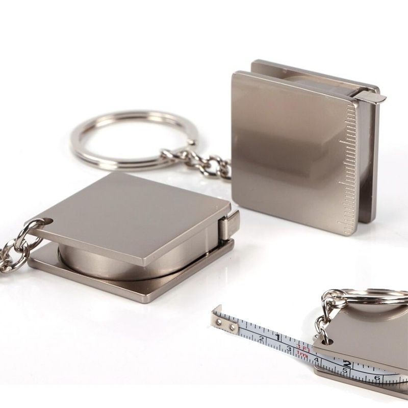 1Pc 1/1.5/2m Key Ring Tension Ruler Retractable Stainless Steel Ruler ...