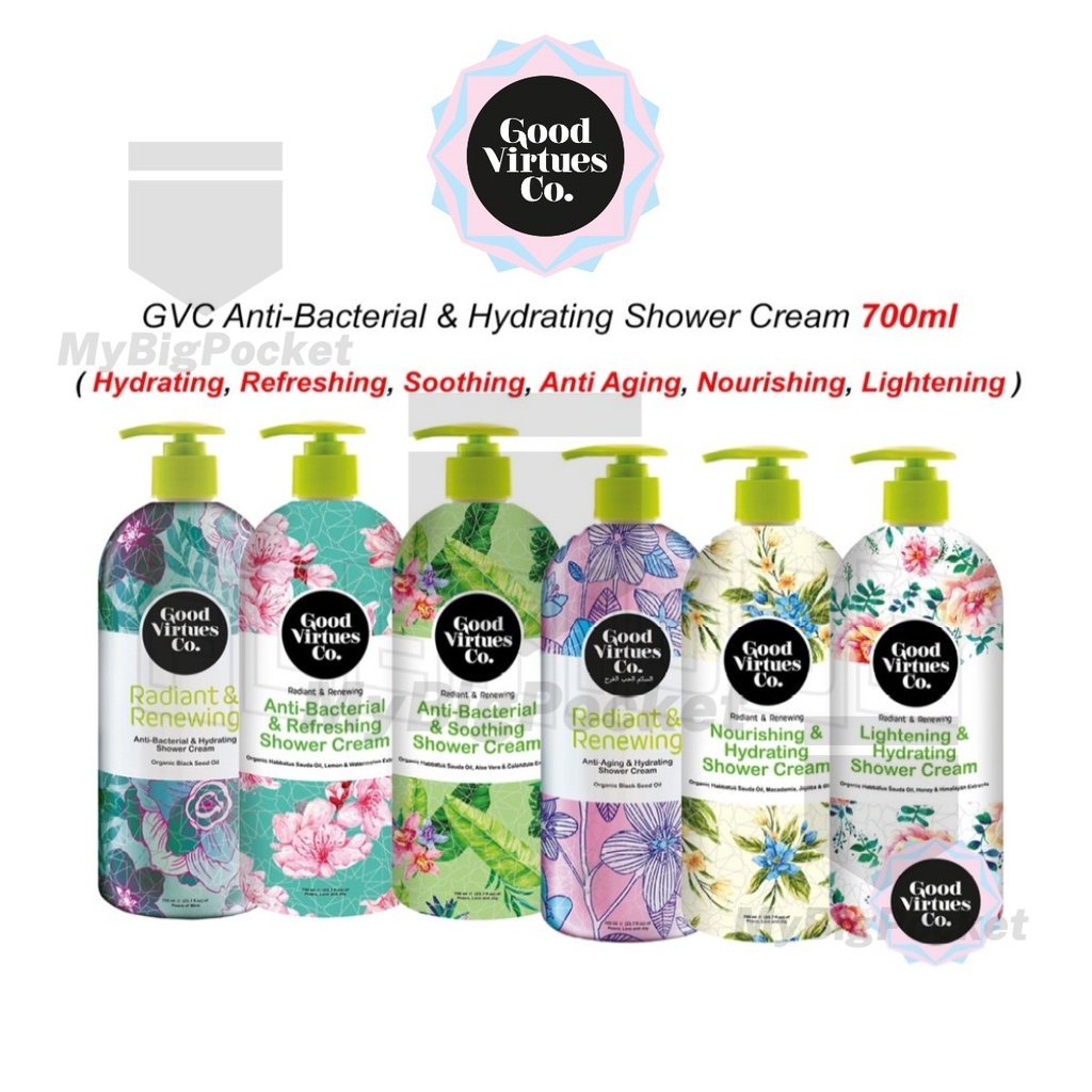 GVC Good Virtues Co. Anti-Bacterial & Hydrating Body Wash Shower Cream ...