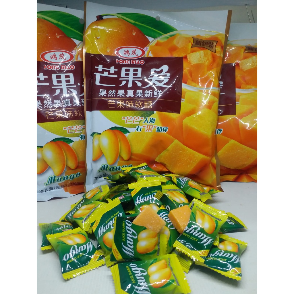 HONGMAO MANGO FLAVOR SOFT CANDY JELLY 340 grams HONG MAO MANGO CANDY ...