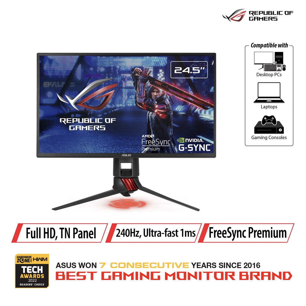ROG Strix XG258Q Gaming Monitor – 25 inch, FHD (1920x1080), Native ...