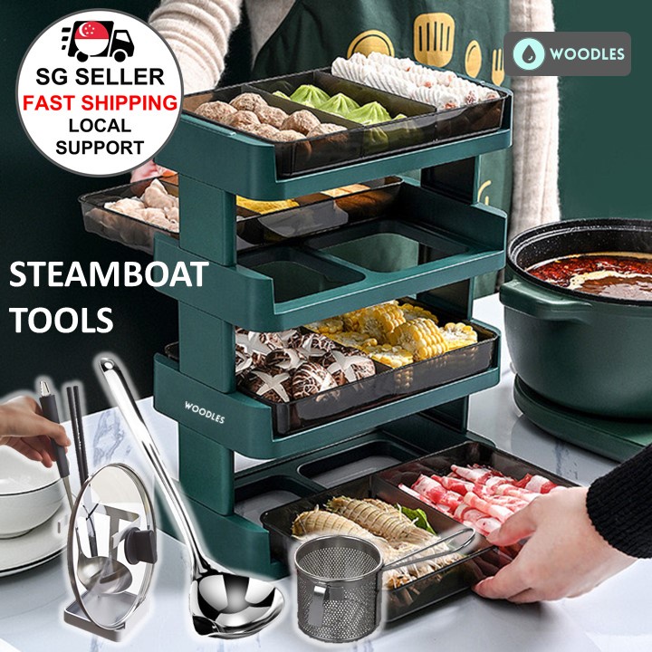 [SG Stock] WOODLES Kitchen Steamboat Hotpot Tools Food Organizer ...