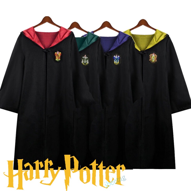 Harry Potter Robe Costume Cloak Halloween Cosplay for Kids and Adult ...