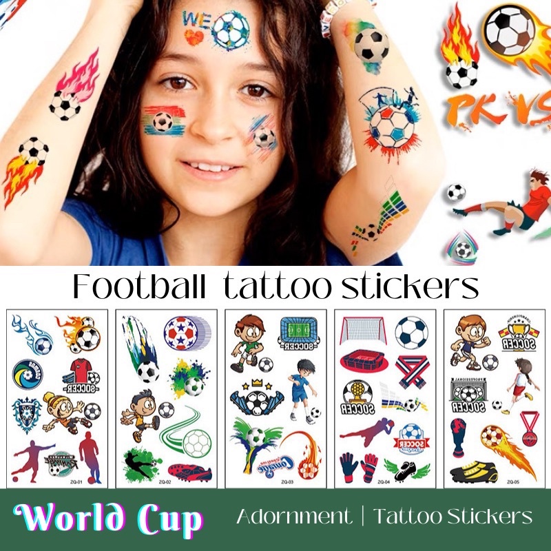 Sports Football ZQ-01-10 Tattoo Stickers 120*68mm World Cup Fan Games ...