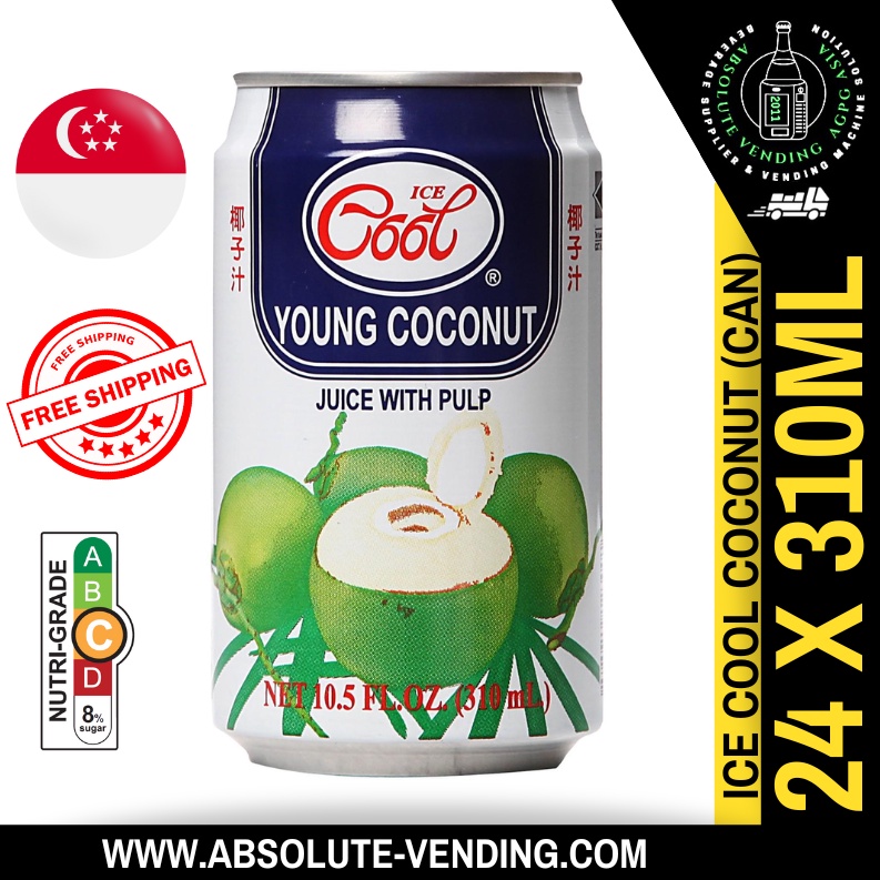 ICE COOL Coconut 310ML X 24 (CAN) | Shopee Singapore