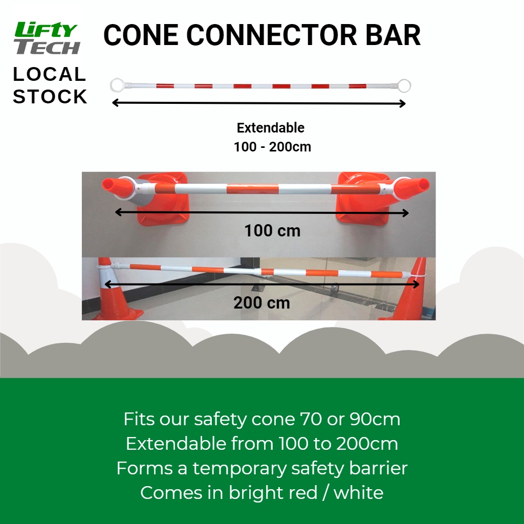 Safety Cone Connector Bar, Extension up to 2m | Shopee Singapore