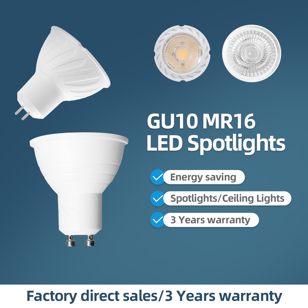 LED Spotlight 5W 6W 7W LED Light Lamp GU10 MR16 LED Bulb Plastic ...