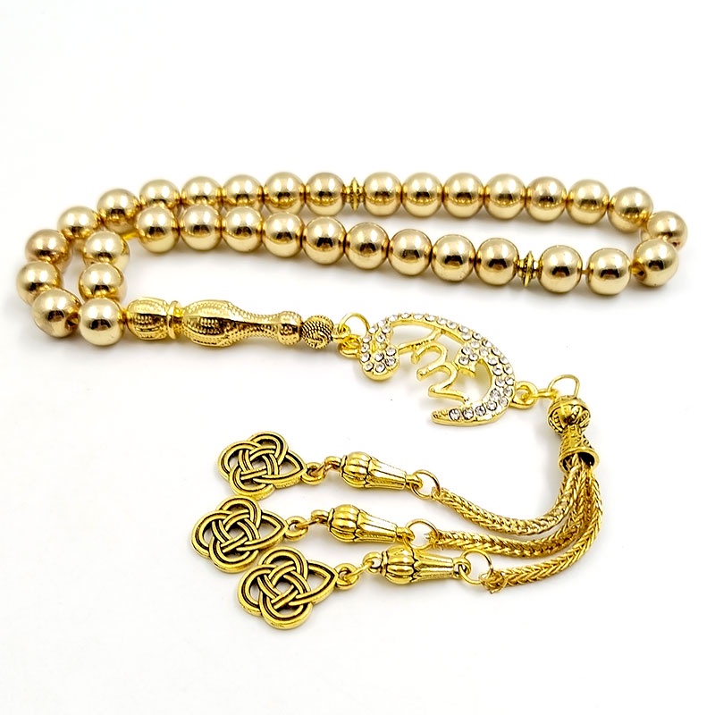 Tasbih Gold Metal muslim prayer beads islamic rosary Eid misbaha ...