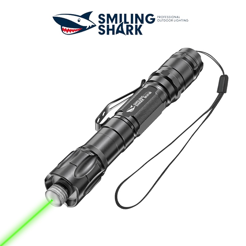 SMILING SHARK Laser Pointer Light Green Laser Light USB Rechargeable with Pen Clip Powerful ...