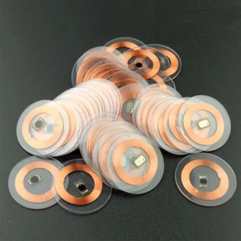 125KHz ID T5577 Writable Rewritable Copper Coil Transparent Coin Card ...