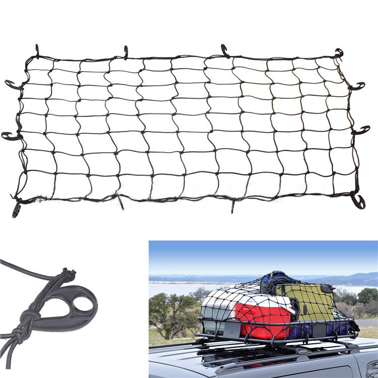 【SG】Car Roof Cargo Net Rack Bungee Cord SUV Luggage Elastic Rope Mesh ...