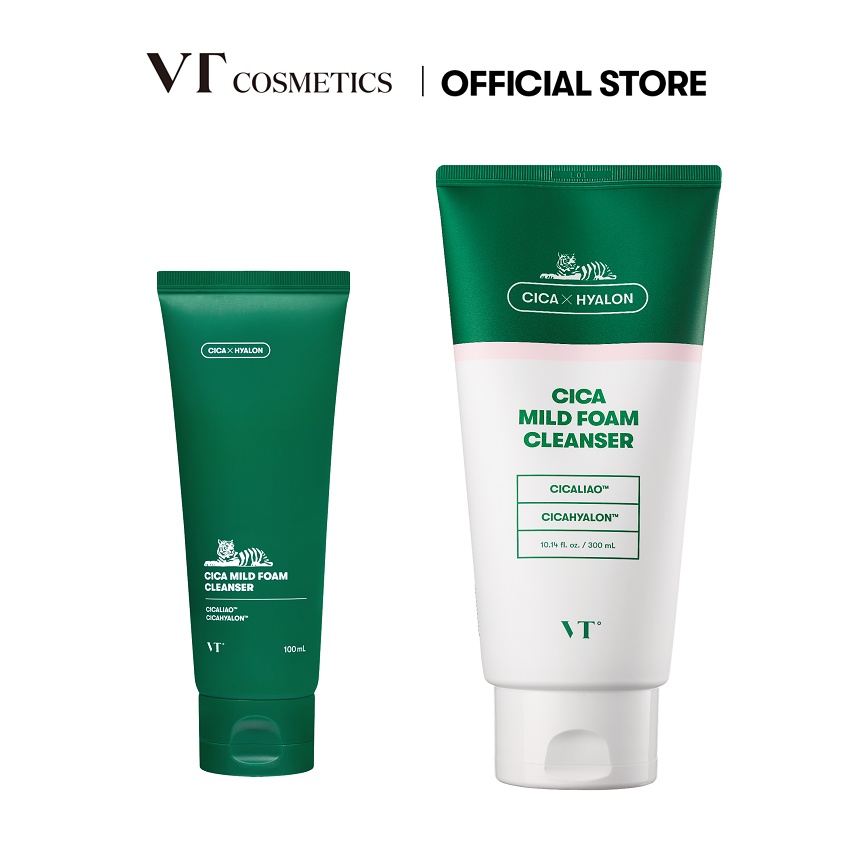 [VT COSMETICS] CICA Mild Foam Cleanser 50ml / 100ml / 300ml (3Sizes)_Jul | Shopee Singapore
