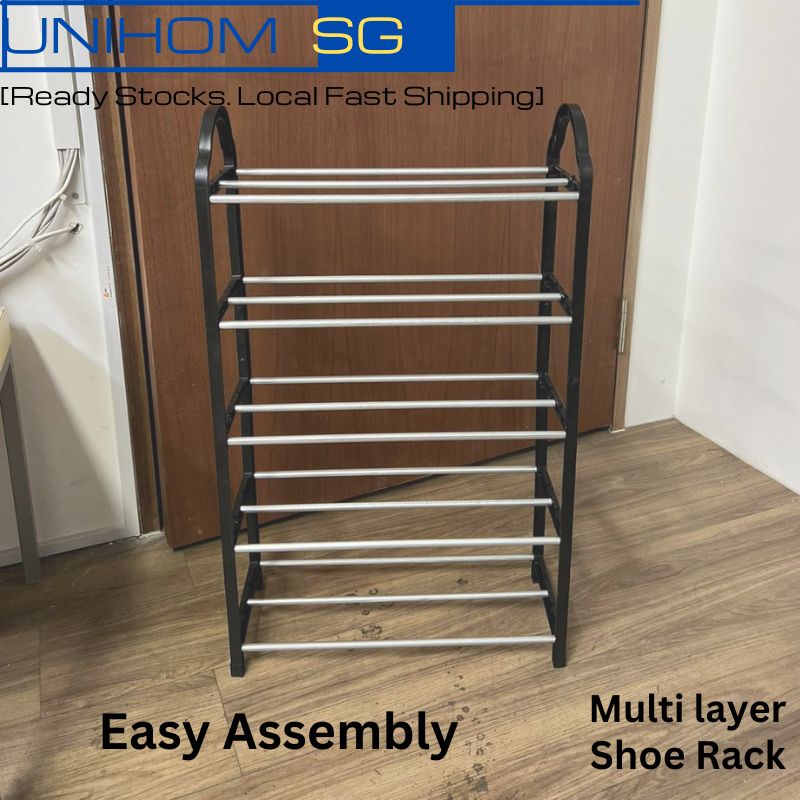 UnihomSG[ReadyStock] Steel Material Easy Assemble 5 Tier Storage Shoe ...