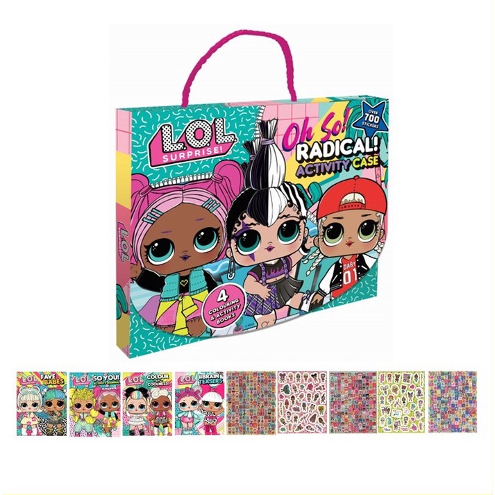 LOL Surprise Activity Case Book Gift Set with 4 Colouring & Activity ...