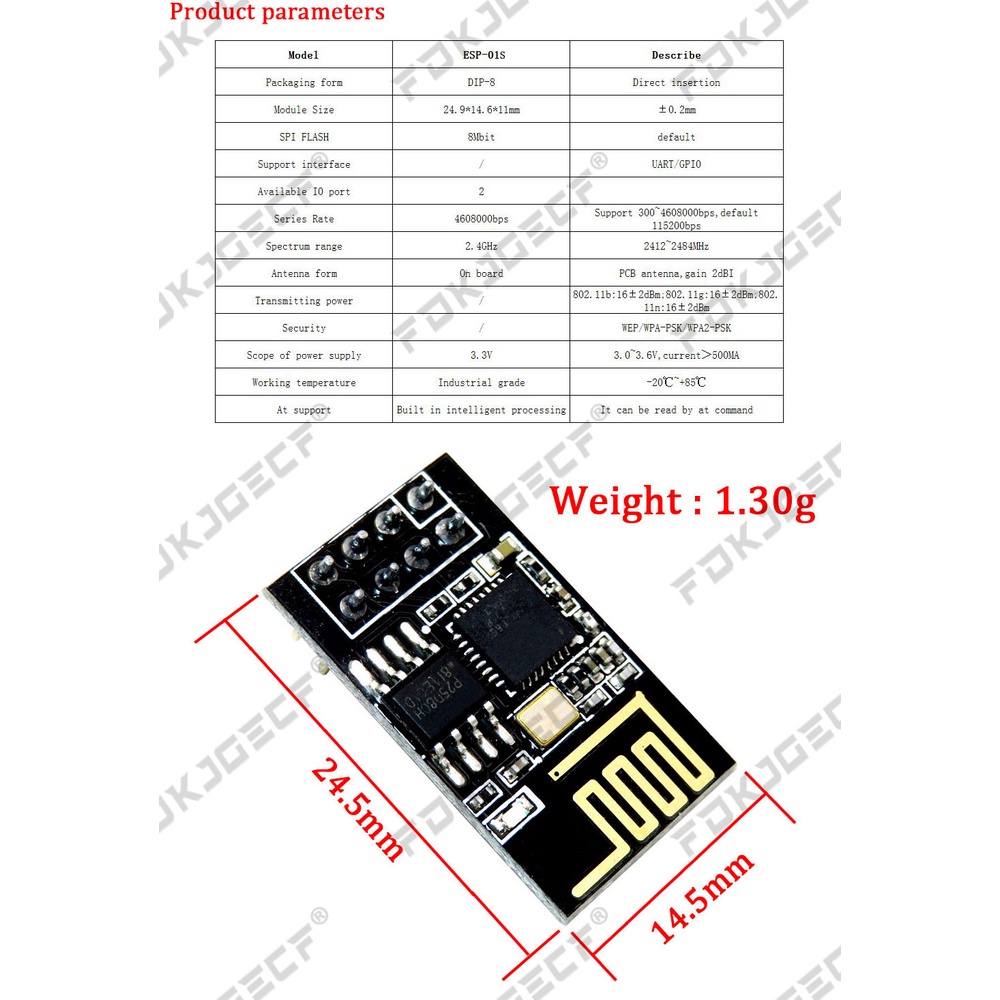 ESP-01 Upgraded version ESP-01S ESP8266 serial WIFI model Authenticity ...