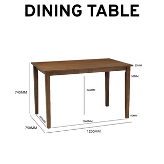 Dining Set 1+6 Dining Table & Set Kitchen Dining Solid Wood | Shopee ...
