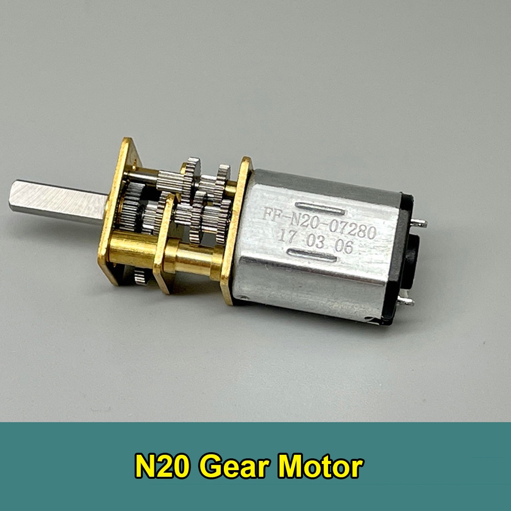 Mini N20 Gear Motor Slow Speed DC Motor DC 3V-6V 9RPM Full Metal ...