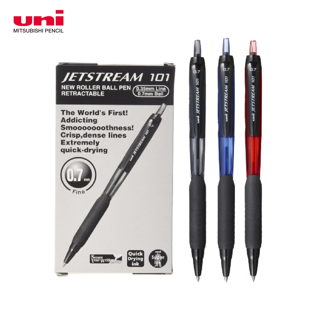 【Uni】Jetstream 101 Retractable Roller Ball Point Pen (12pcs/ box) Buy ...