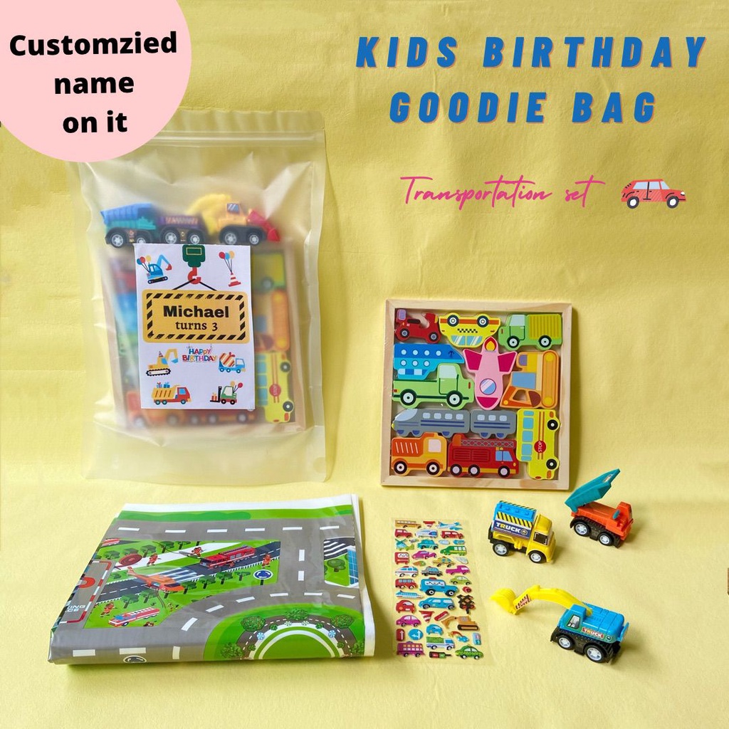 [SG Seller] Kids birthday customization goodie bag return gift ...
