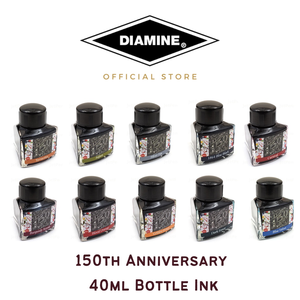 Diamine 150th Anniversary 40ml Bottle Ink Pen Stationery | Shopee Singapore