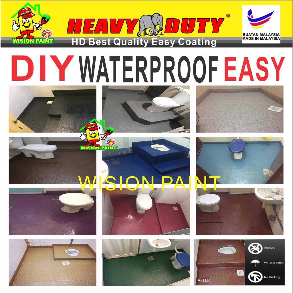 { FULL SET } HEAVY DUTY Epoxy Floor Coating ( FREE Tool Set + 1L UNDERCOAT EPOXY + 1L EPOXY ...