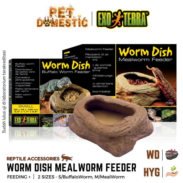 WORM FEEDING DISH FOOD PLACE FOR WORMS, CATERPILLARS, INSECTS, REPTILES ...