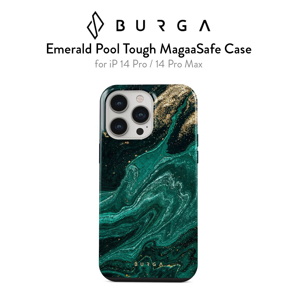 BURGA Emerald Pool Tough MagaaSafe Case For iP 14 Pro / 14 Pro Max ...