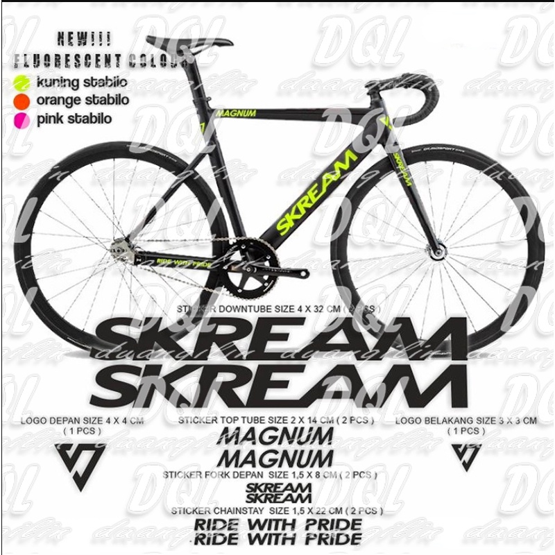 FESA Skream Cutting Sticker Fixie Bicycle Frame | Shopee Singapore