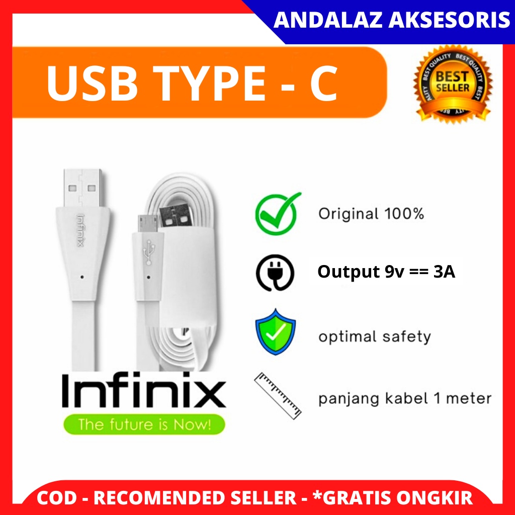 Infinix USB C Fast Charger 3 Ampere Charger Cable - Infinix Casing ...